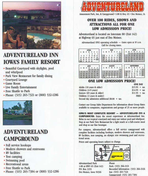 Adventureland Map and Brochure (2024 - 1988) | ThemeParkBrochures.net