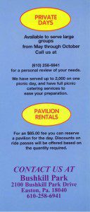 Bushkill Park Map and Brochure (2002) | ThemeParkBrochures.net