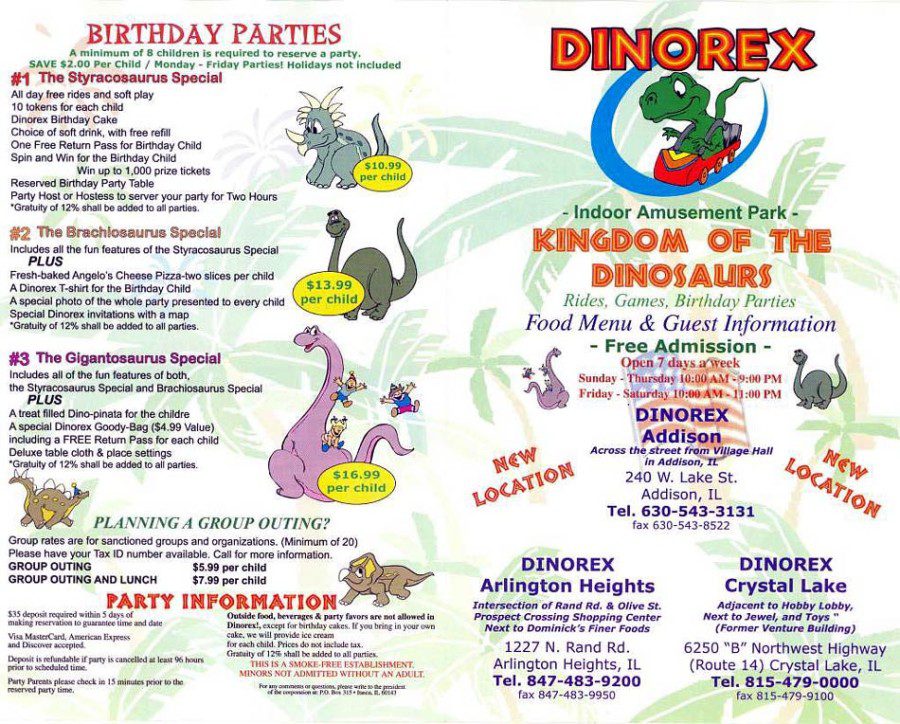 Dinorex Map 2026 PDF (Printable) | ThemeParkBrochures.net