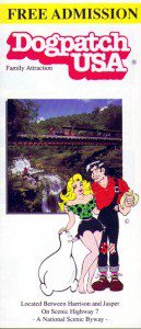 Dogpatch USA Map and Brochure (1981 - 1991) | ThemeParkBrochures.net