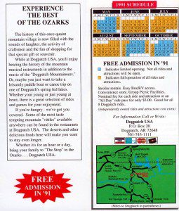 Dogpatch USA Map and Brochure (1981 - 1991) | ThemeParkBrochures.net