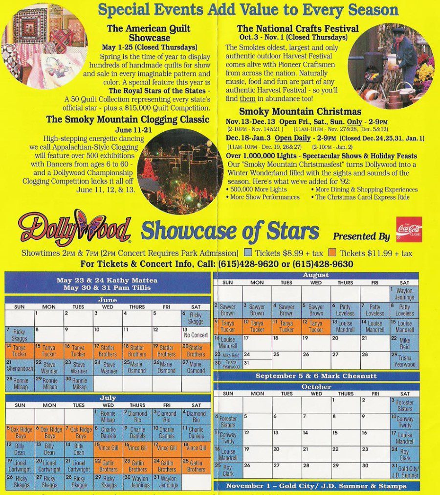 Dollywood Map and Brochure (2025 - 1989) | ThemeParkBrochures.net