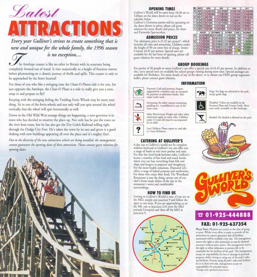 Gulliver's World Map and Brochure (2025 - 1996) | ThemeParkBrochures.net