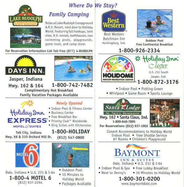 Holiday World & Splashin' Safari Map and Brochure (1986 - 2025 ...