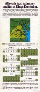 Kings Dominion Map and Brochure (2024 - 1978) | ThemeParkBrochures.net