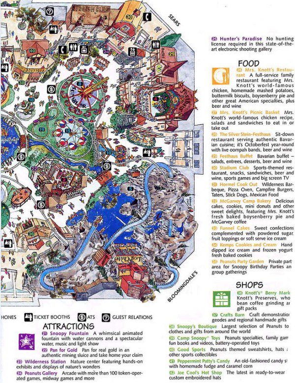 Knott's Camp Snoopy Map and Brochure (1992 - 2023) | ThemeParkBrochures.net