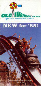 Old Indiana Fun Park Map and Brochure (1988 - 1995 ...