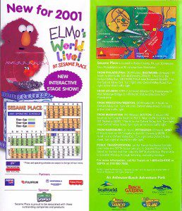 Sesame Place Park Map and Brochure (2025 - 2001) | ThemeParkBrochures.net