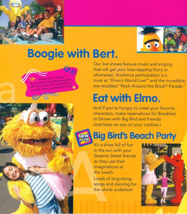 Sesame Place Park Map and Brochure (2025 - 2001) | ThemeParkBrochures.net