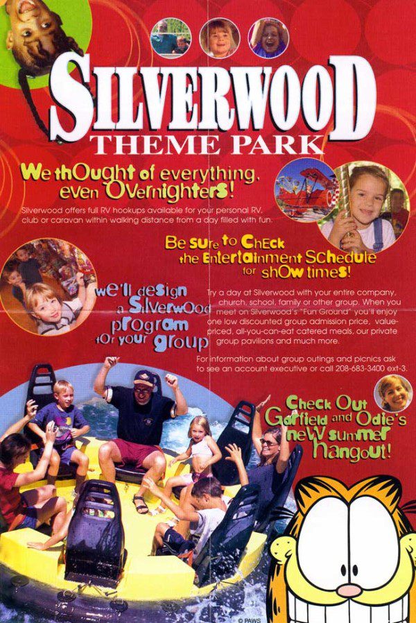 Silverwood Theme Park Map and Brochure (2025 - 1990 ...