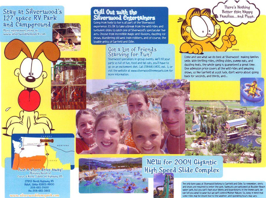 Silverwood Theme Park Map and Brochure (2025 - 1990 ...