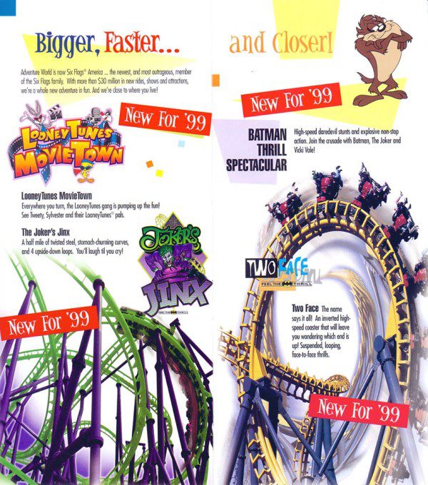 Six Flags America Map and Brochure (2025 - 1993) | ThemeParkBrochures.net