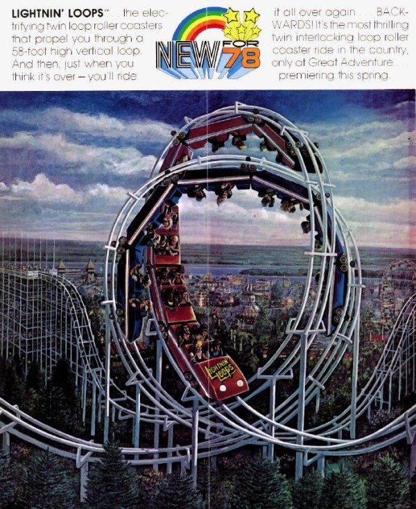 Six Flags Great Adventure Map and Brochure (2024 - 1974 ...