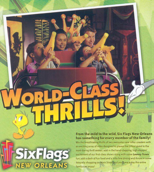 Six Flags New Orleans Map and Brochure (2002 - 2005 ...