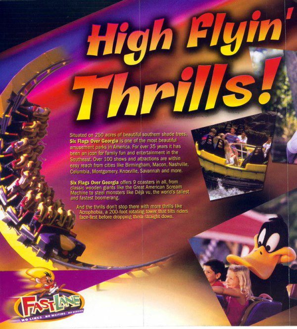 Six Flags Over Georgia Map and Brochure (1972 - 2025 ...