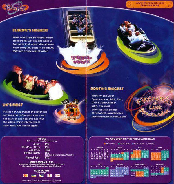 Old Thorpe Park Resort Maps (1981 to 2025) Archive | ThemeParkBrochures.net