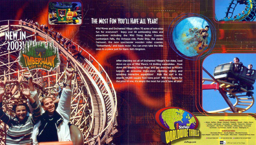 Wild Waves Enchanted Village Map and Brochure (2025 - 1990 ...