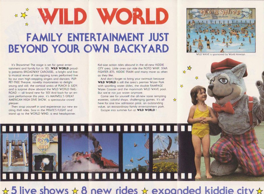 Wild World Map and Brochure (1982 - 1985) | ThemeParkBrochures.net