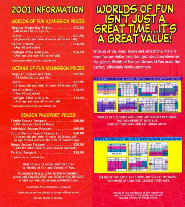 Worlds of Fun Map and Brochure (1986 - 2025) | ThemeParkBrochures.net