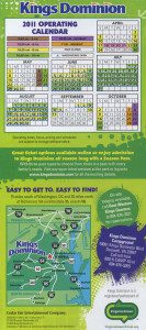 Kings Dominion Map and Brochure (2025 - 1978) | ThemeParkBrochures.net