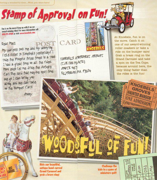 Knoebels Amusement Resort Map and Brochure (2025 - 1998 ...