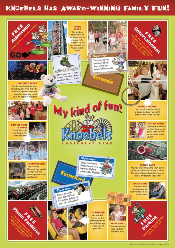 Knoebels Amusement Resort Map and Brochure (2025 - 1998 ...