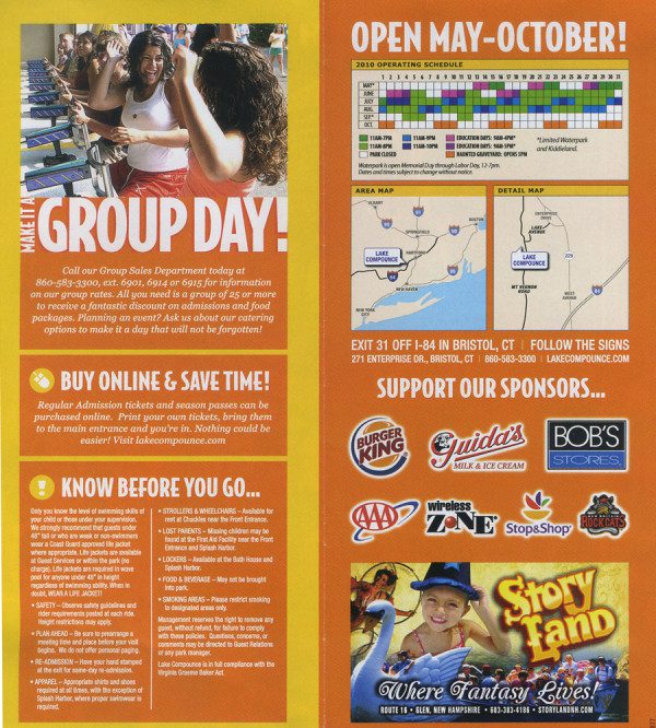 Lake Compounce Map 2026 PDF (Printable) | ThemeParkBrochures.net