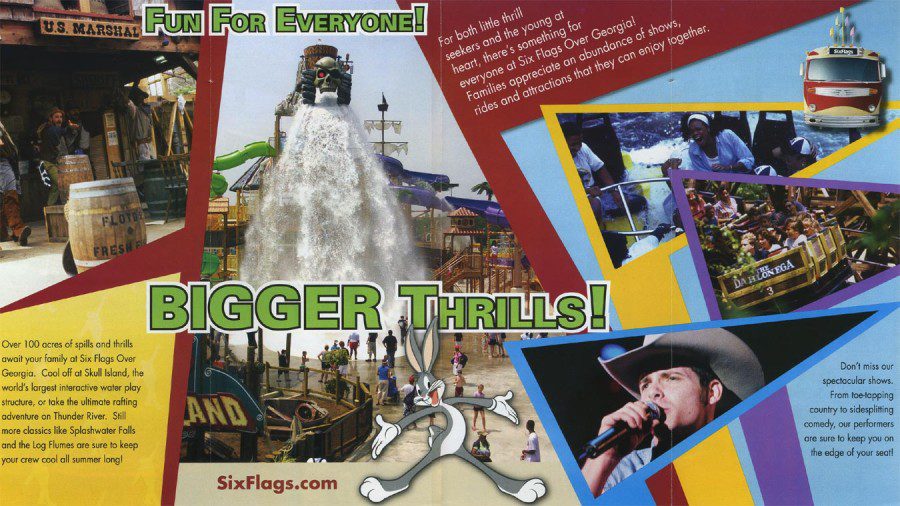 Six Flags Over Georgia Map and Brochure (1972 - 2025 ...