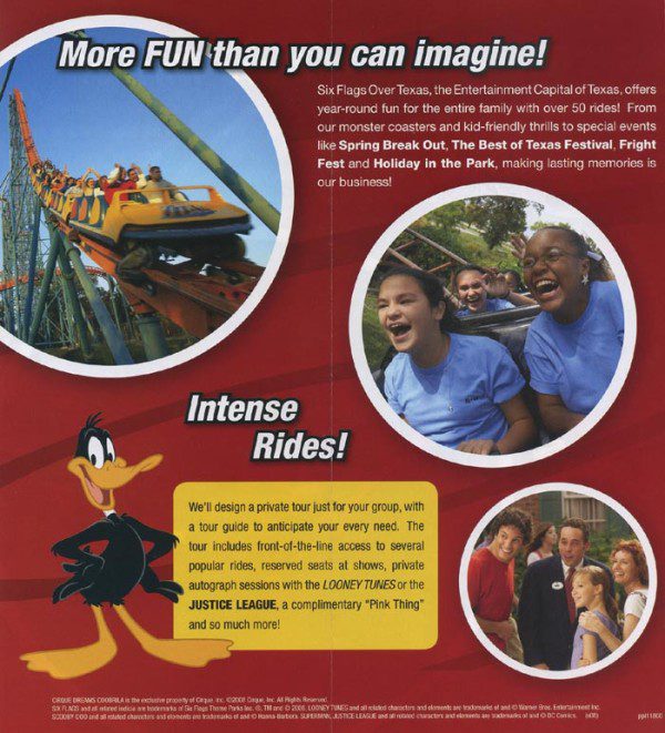 Six Flags Over Texas Map and Brochure (2025 - 1961 ...