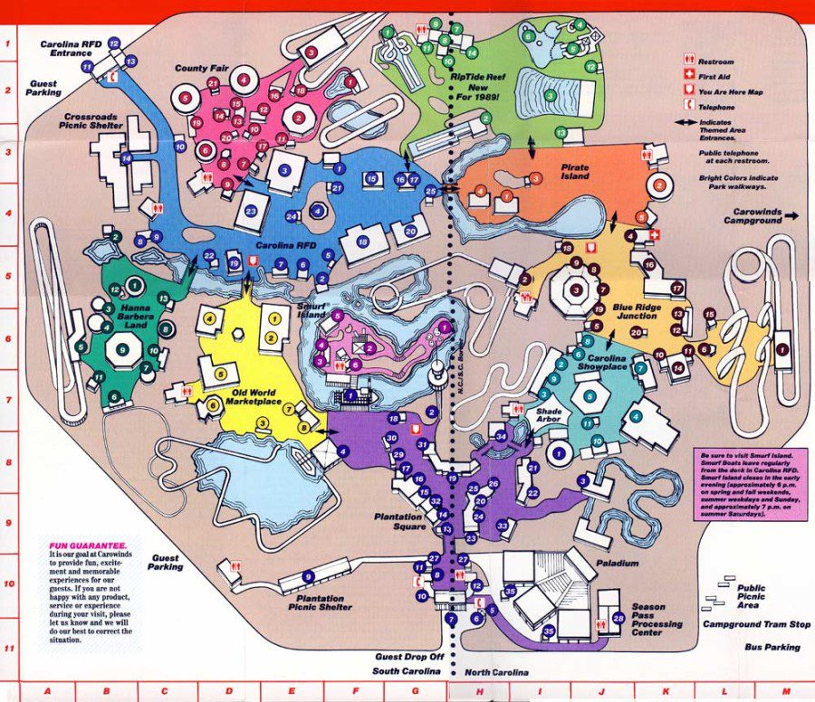 Carowinds Map and Brochure (2025 - 1973) | ThemeParkBrochures.net