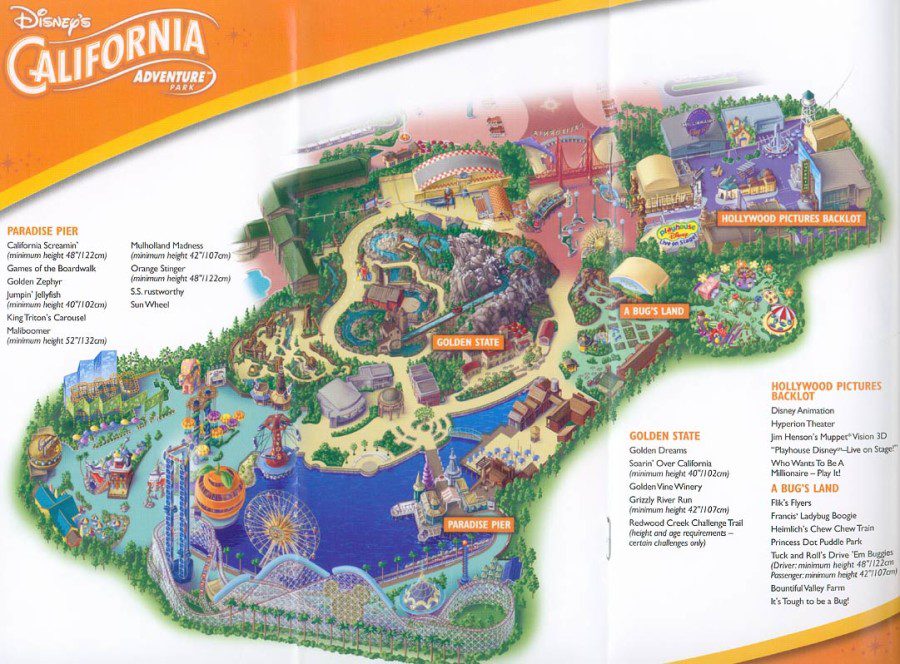 Disney California Adventure Park Map and Brochure (2024 - 2001 ...
