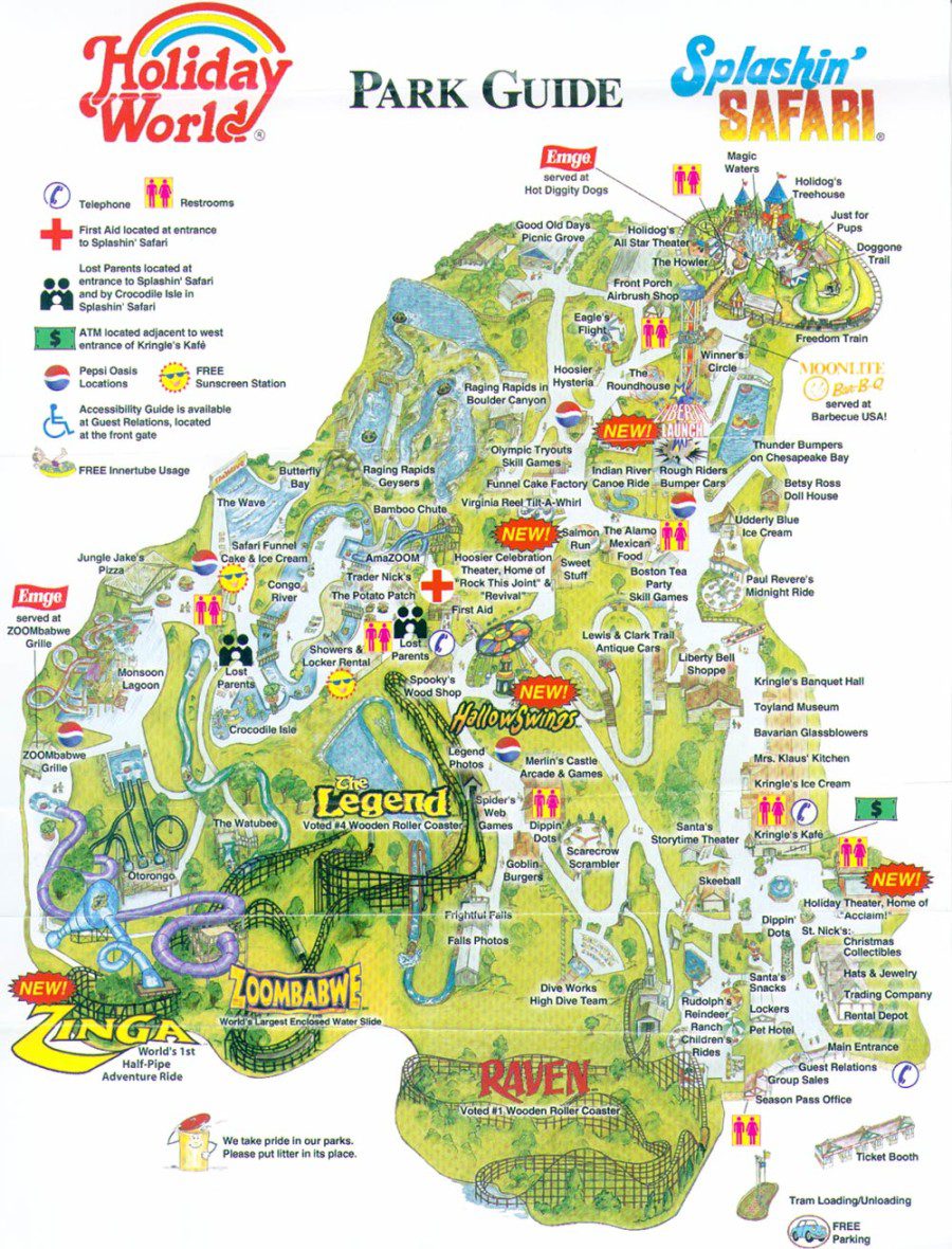 Holiday World & Splashin' Safari Map 2026 PDF (Printable ...