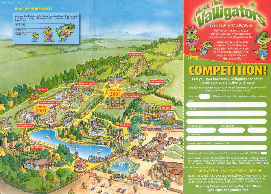 Lightwater Valley Family Adventure Park Map and Brochure (1996 - 2025 ...