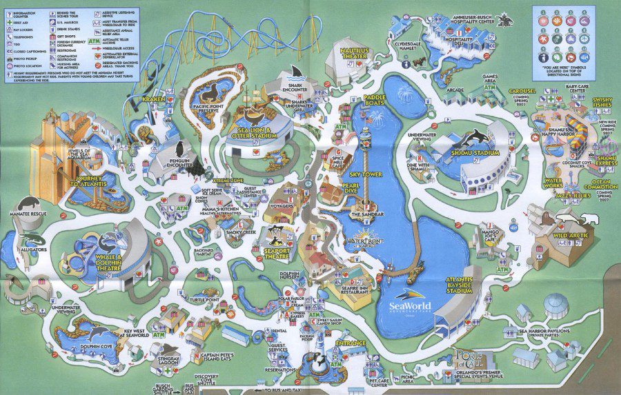 SeaWorld Orlando Map and Brochure (2025 - 1973) | ThemeParkBrochures.net