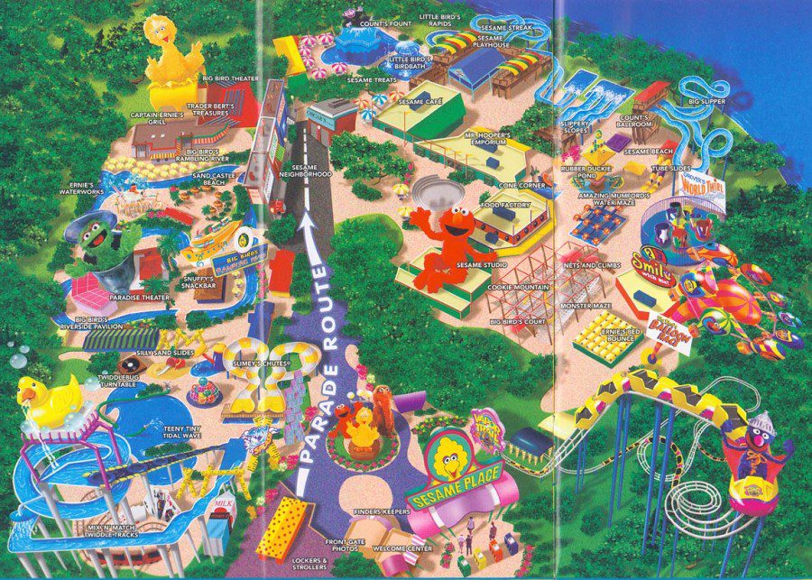Sesame Place Park Map and Brochure (2025 - 2001) | ThemeParkBrochures.net