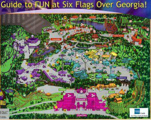 Six Flags Over Georgia Map and Brochure (1972 - 2025 ...