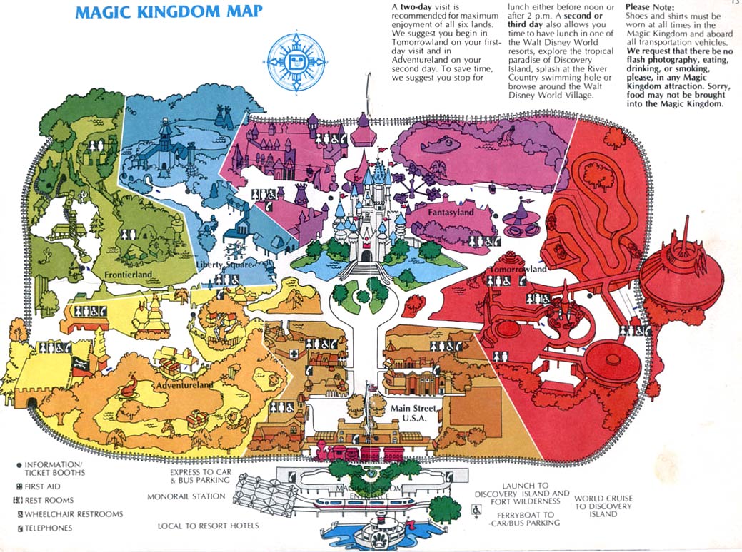 Theme Park Brochures Walt Disney World - Magic Kingdom Map 1981 ... Theme Park Brochures Walt Disney World - Magic Kingdom Map 1981 ...