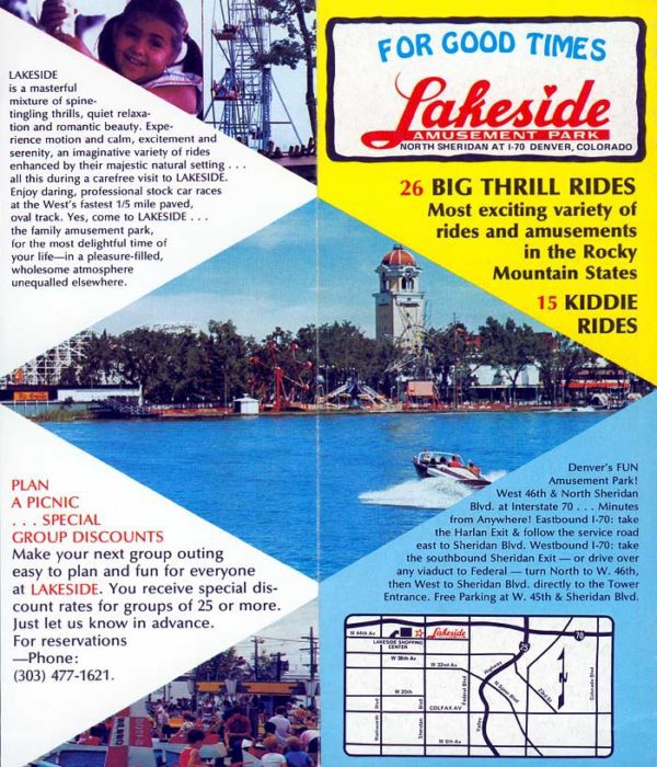 Lakeside Amusement Park Map and Brochure (1980) | ThemeParkBrochures.net