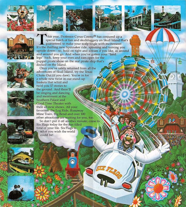Six Flags Over Texas Map and Brochure (2025 - 1961 ...