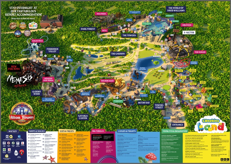 Alton Towers Map And Brochure 1986 2025 ThemeParkBrochures Alton Towers Map And Brochure 1986 2025 ThemeParkBrochures
