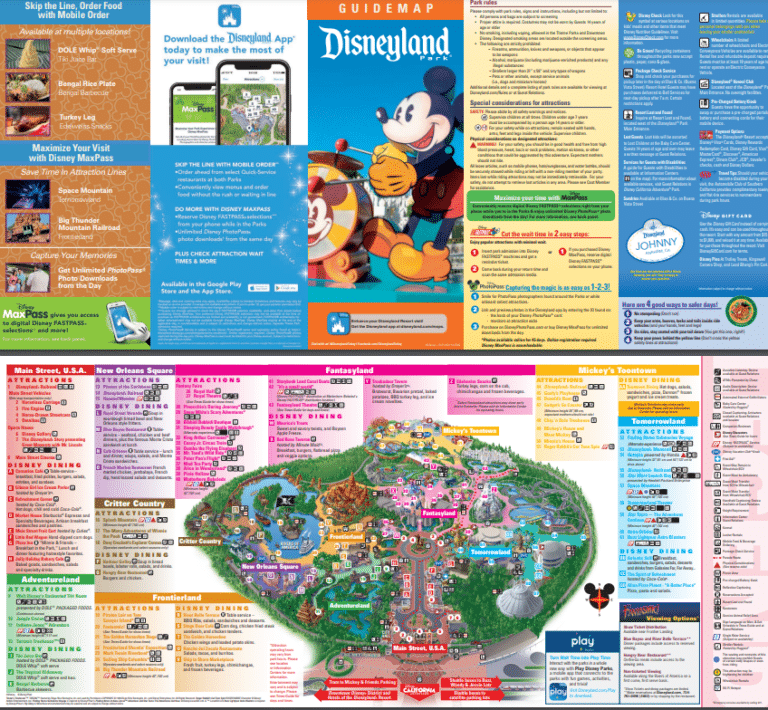 Disneyland Map and Brochure (1964 - 2024) | ThemeParkBrochures.net