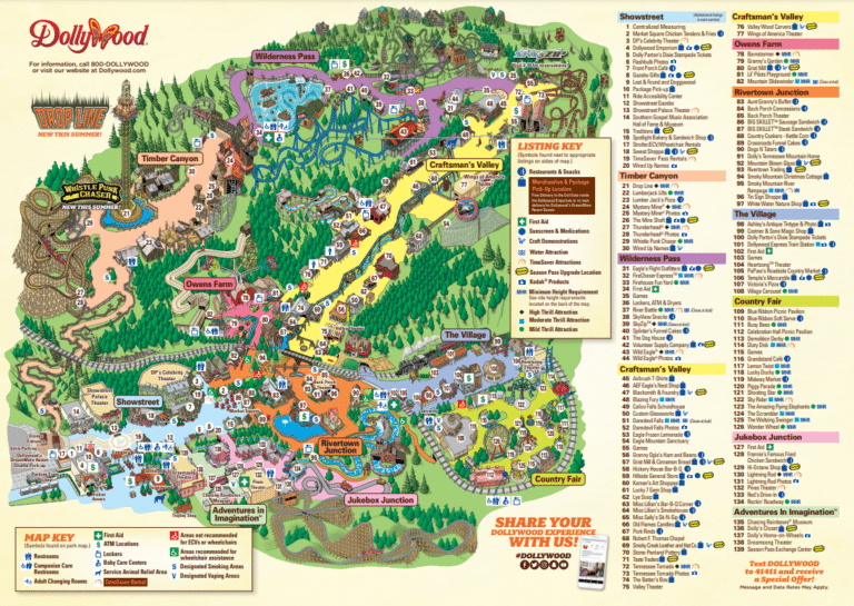 Dollywood Map and Brochure (2025 - 1989) | ThemeParkBrochures.net