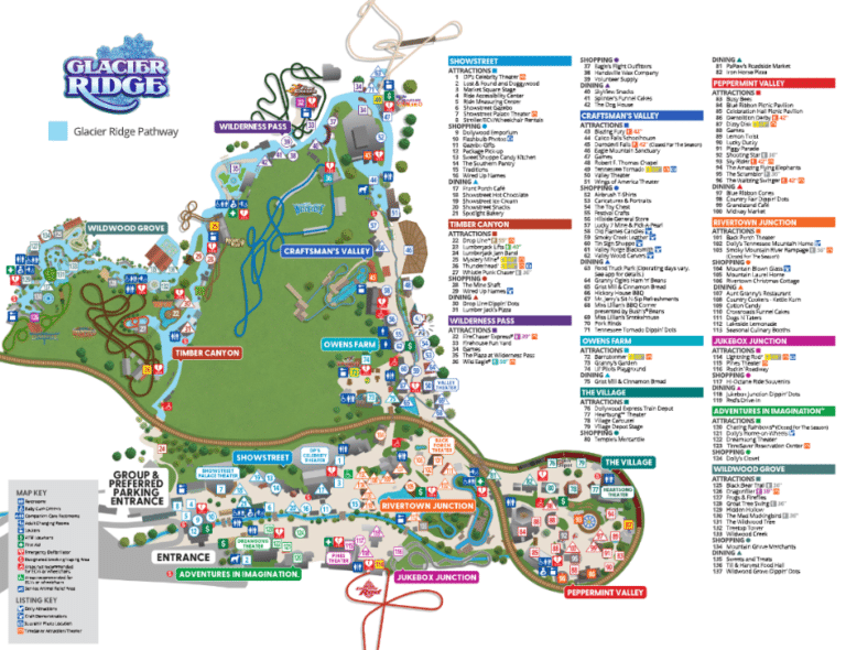 Dollywood Map and Brochure (2025 - 1989) | ThemeParkBrochures.net