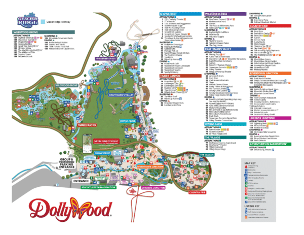 Dollywood Map and Brochure (2025 - 1989) | ThemeParkBrochures.net