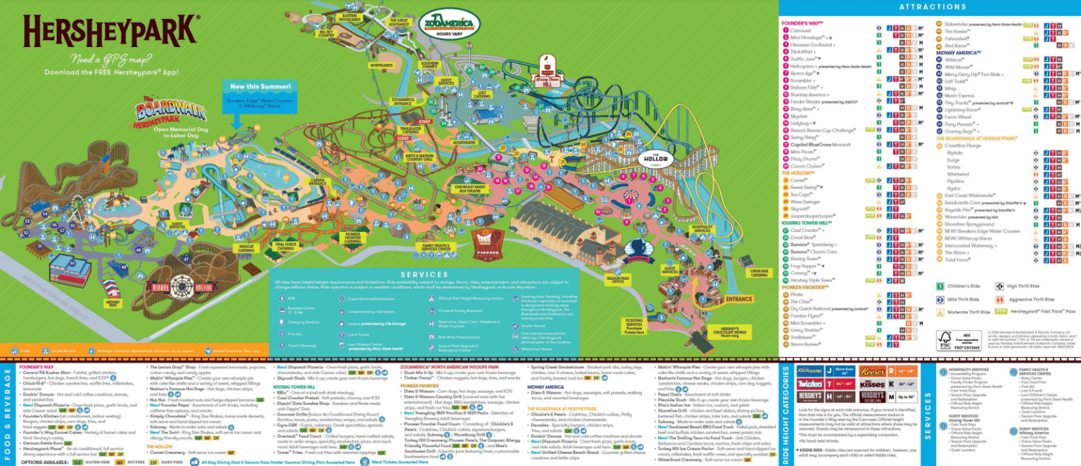 Hersheypark Map and Brochure (2024 - 1972) | ThemeParkBrochures.net
