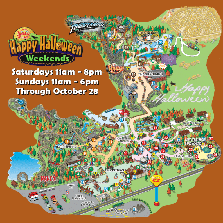 Holiday World & Splashin' Safari Map and Brochure (1986 - 2025 ...