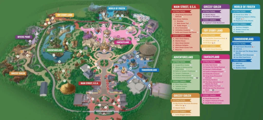 Hong Kong Disneyland Map 2026 PDF (Printable) | ThemeParkBrochures.net