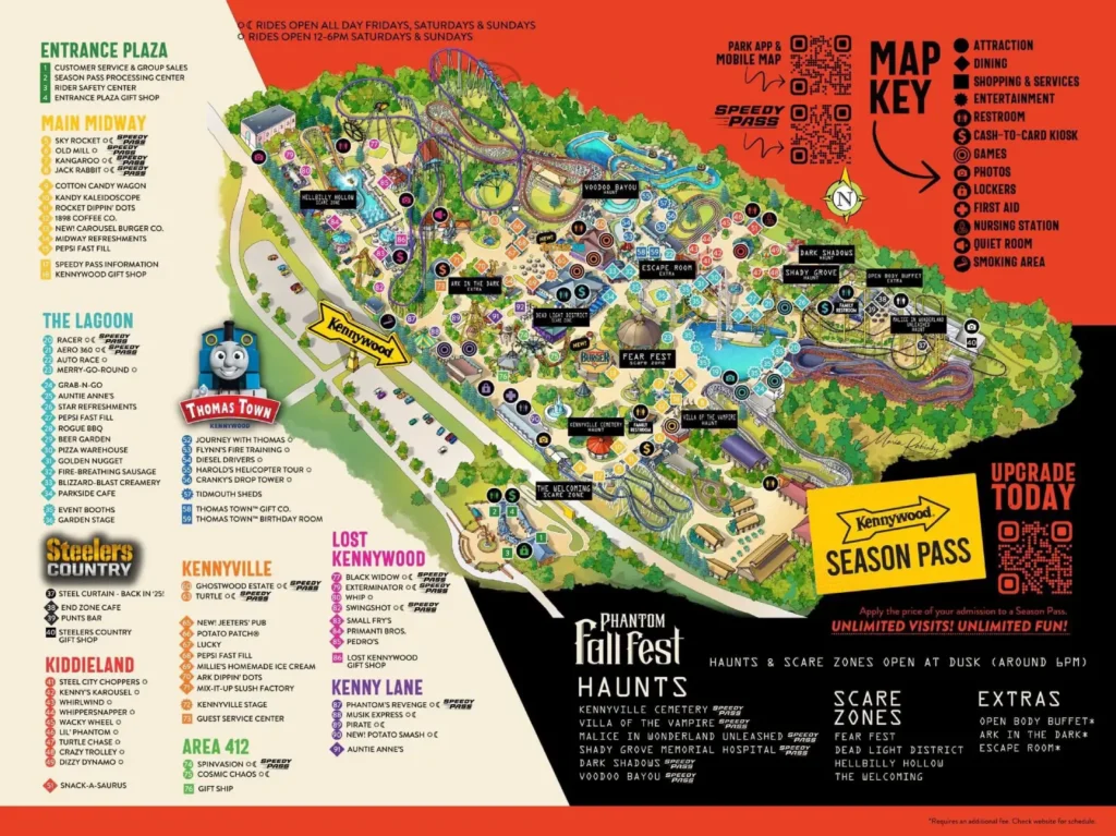 Kennywood Map and Brochure (2001 - 2024) | ThemeParkBrochures.net