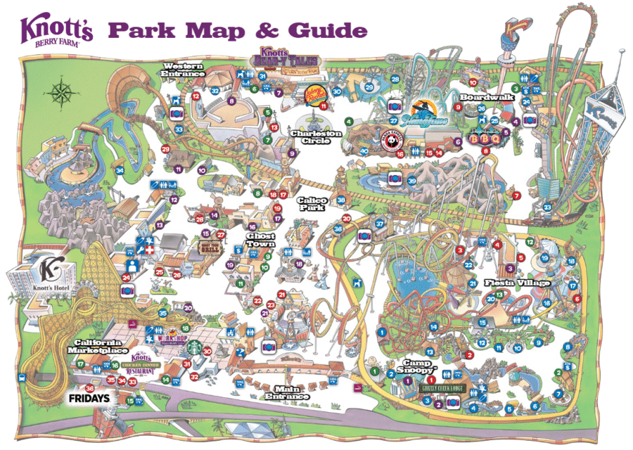 Knott's Berry Farm Map and Brochure (1988 - 2023) | ThemeParkBrochures.net