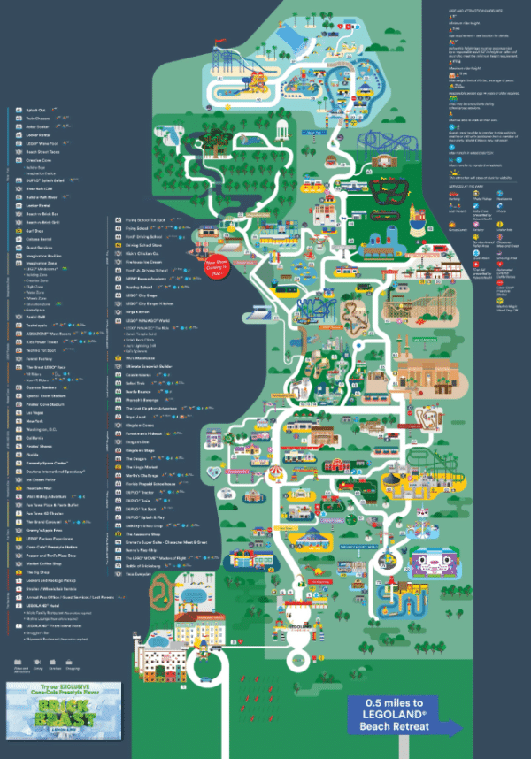 Legoland Florida Map and Brochure (2023 - 2024) | ThemeParkBrochures.net